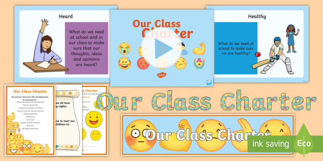 😊 Our Class Charter Emoji-Themed Resource Pack