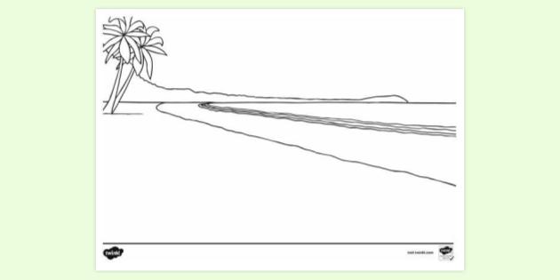 FREE! - Beach Colouring Page | Colouring Sheets