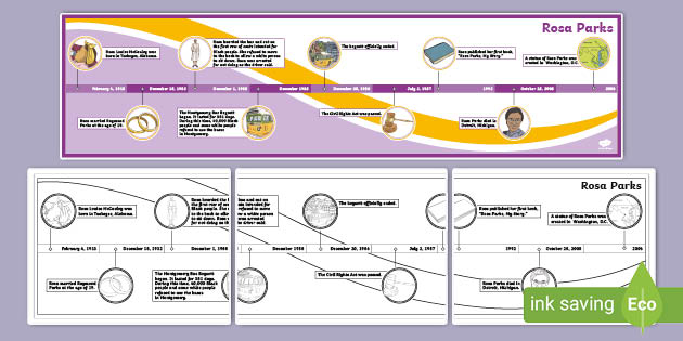 Rosa Parks Timeline (teacher made)