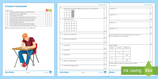 Fractions Assessment Pack | KS3 Maths | Beyond