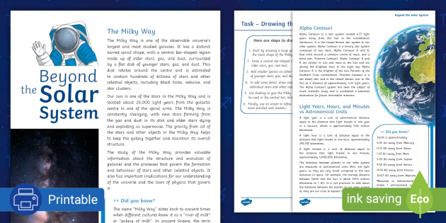 Beyond The Solar System Worksheet Space And Solar System Worksheets
