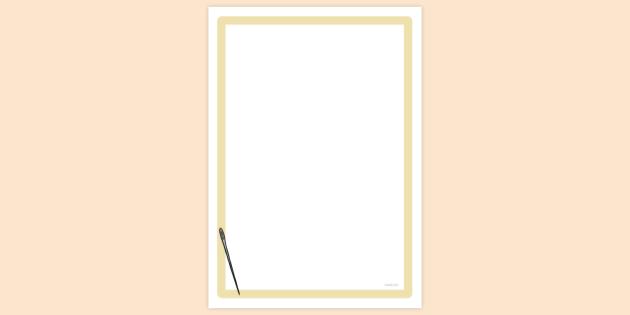 FREE! - Simple Blank Needle Page Border | Page Borders | Twinkl