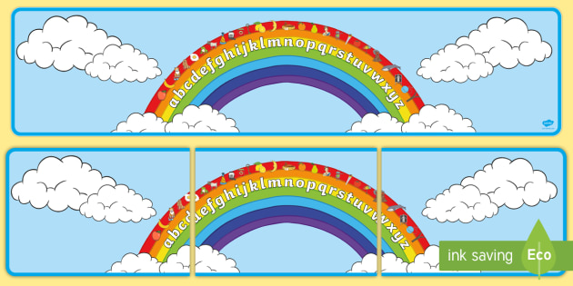 Alphabet Display Banner - Rainbow Sounds Display Posters
