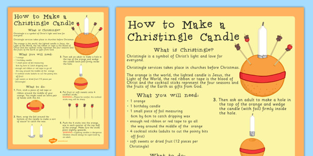 How to Make a Christingle Candle