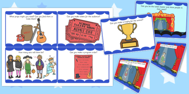 Talent Show Role Play Challenge Cards (teacher made)