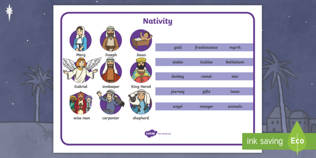 Nativity Word Bank Teacher Made