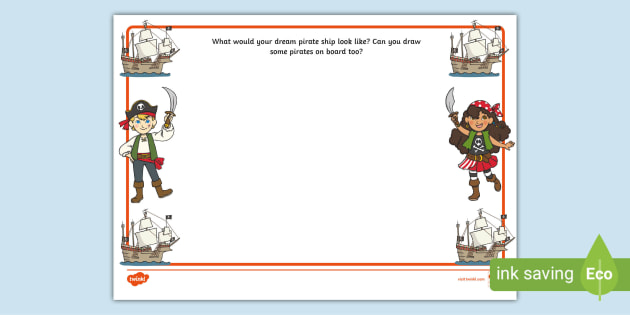FREE! - Pirate Ship Drawing Prompt Activity (Teacher-Made)