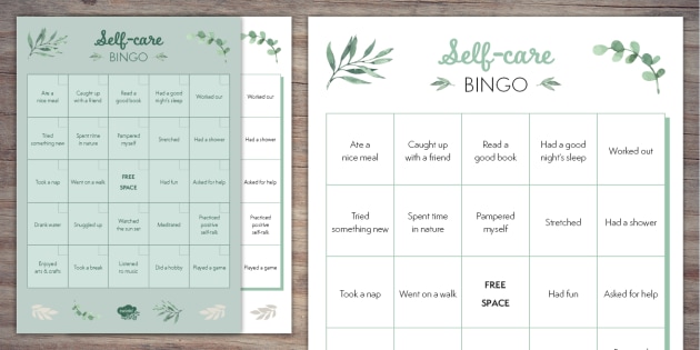 Self-care Bingo | Twinkl Party