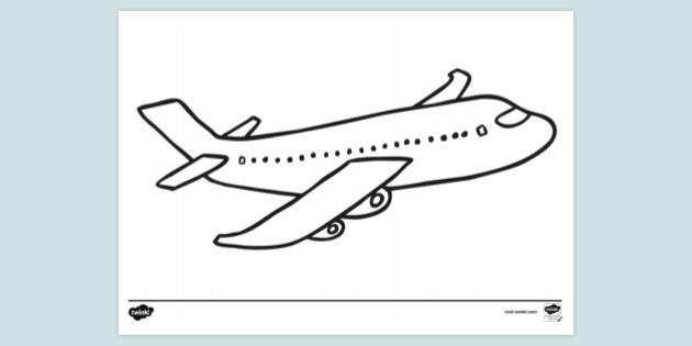 FREE! - Aeroplane Colouring Sheet | Colouring Sheets