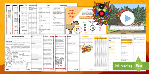 Chinese New Year 5-6 Resource Pack (teacher made)