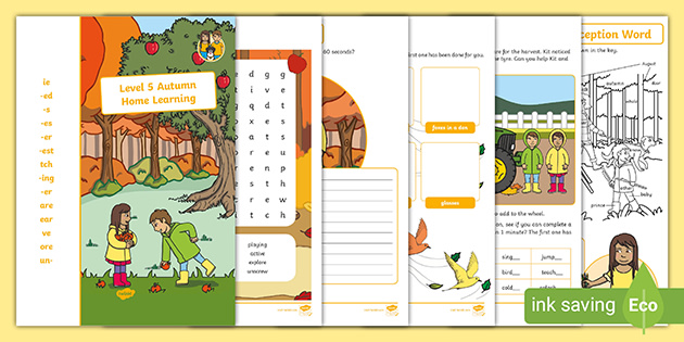 Level 5 Autumn Themed Home learning Booklet 3 (teacher made)