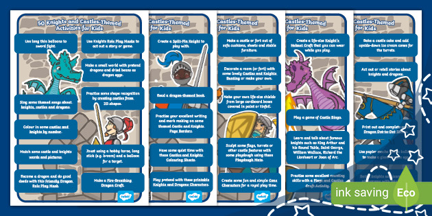 50 Knights and Castles-Themed Activities for Kids (Ages 2-5)