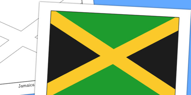 Jamaica Flag Display Poster