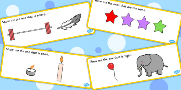 Show Me The Basic Concept Cards Set Three