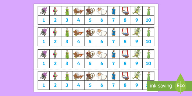 Sleeping Beauty Number Track 0 10 (teacher made)