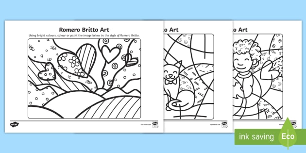 KS1 Romero Britto Art Activity - Artist, Pop Art, Pattern