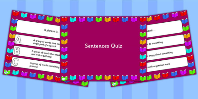 Sentences PowerPoint Quiz (creat de profesori)