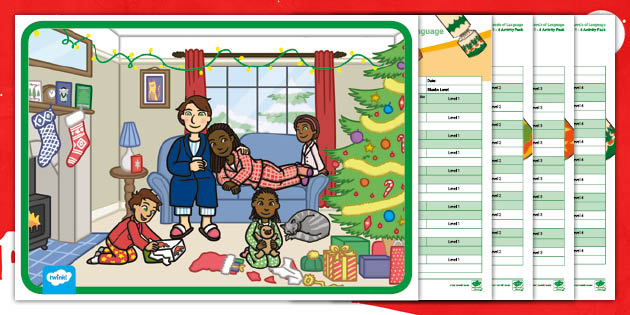 Christmas Blanks Activity Pack: Language Levels 1-4