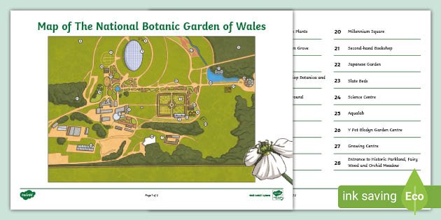 Map of The National Botanic Garden of Wales