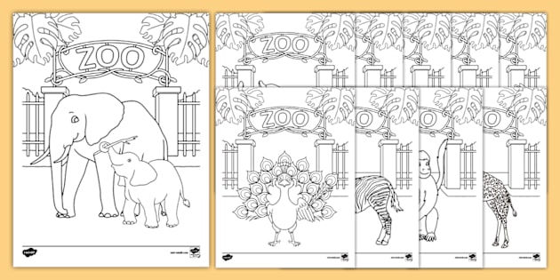 dear zoo colouring pages free printable