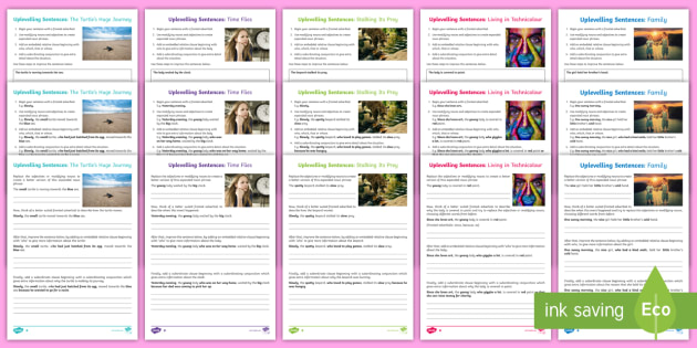 UKS2 Uplevelling Sentences Worksheet / Worksheets - Uplevel, Edit And