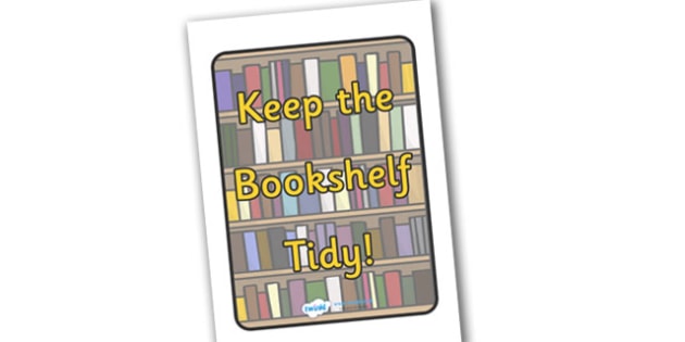 👉 Keep the Bookshelf Tidy Poster Sign (teacher made)