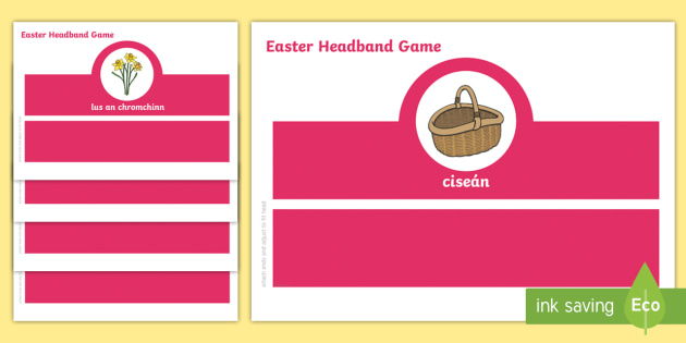 Easter, Oral Language Headband Game Gaeilge