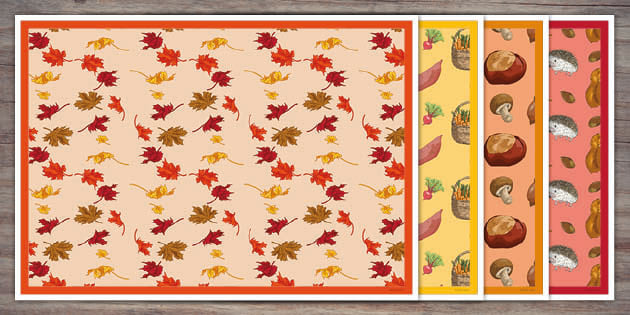 * NEW * Autumn Placemats | Twinkl Party