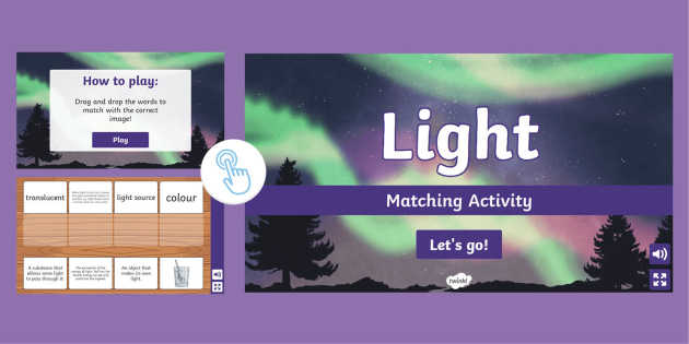 Light Definition Matching Game (teacher made)