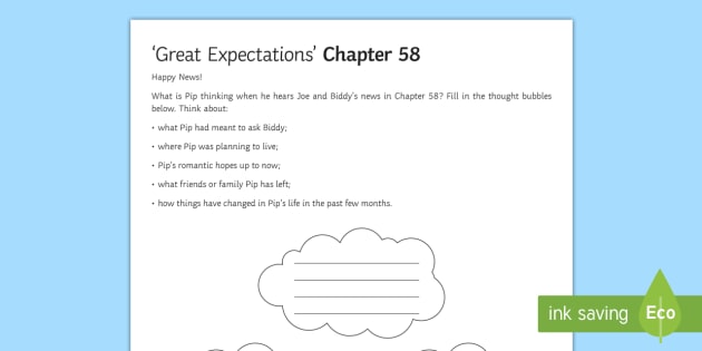 Great Expectations Chapter 58 - Happy News Worksheet / Worksheet