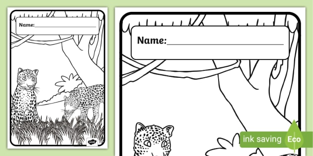 FREE! - Leopard Colouring Book Cover (teacher made)