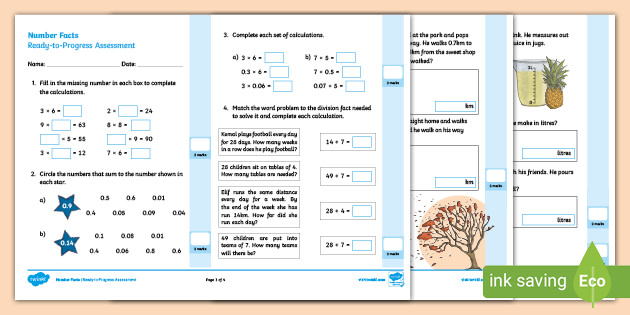 👉 Assessment of Year 5 Ready-to-Progress Criteria: Number Facts