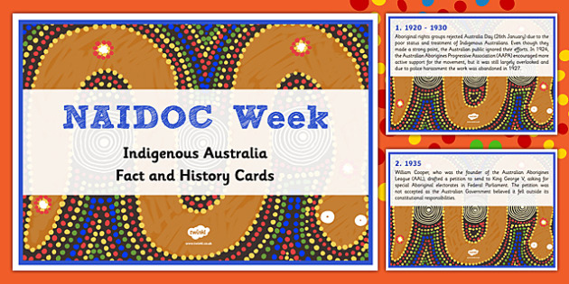 FREE! - NAIDOC Week Fact Cards- Australia (teacher made)