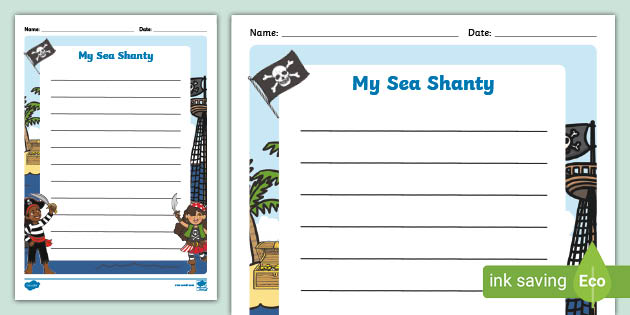 Sea Shanty Writing Template (teacher made)