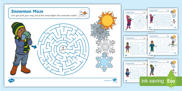 Winter Mazes | twinkl.com.au