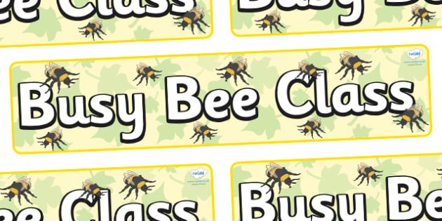 FREE! - Busy Bee Themed Classroom Display Banner