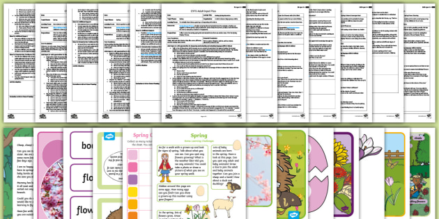 Kindergarten Spring Adult Input Planning and Resource Pack Ages 3-4