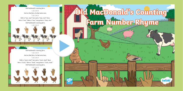 Old MacDonald's Counting Farm Number Rhyme PowerPoint