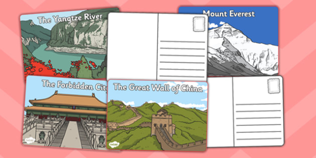 Postcards of China Templates (teacher made)