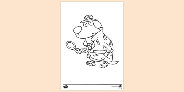 FREE! - Detective Dog Maths Hound Colouring | Colouring Sheets