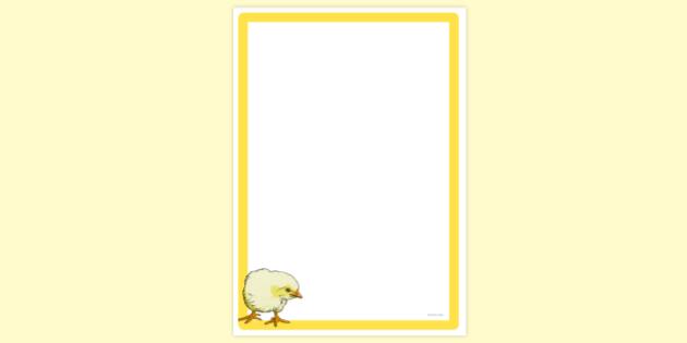 FREE! - Baby Chick Page Border (teacher made)
