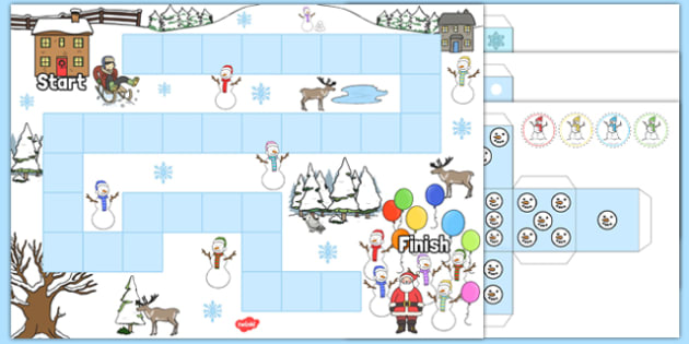 Snowman Board Game (teacher made)