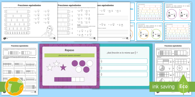 Pack de recursos: Fracciones equivalentes