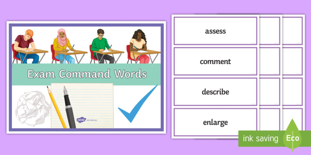 Maths Exam Command Word Wall (teacher made)