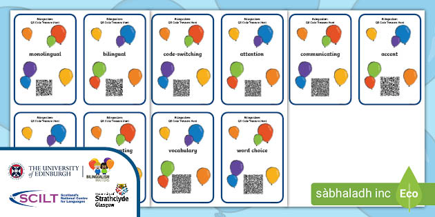 FREE! - Bilingualism QR Code Treasure Hunt (teacher made)