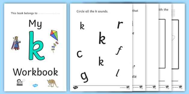 FREE! - My Workbook k lowercase - workbook, k sound, lowercase, letters