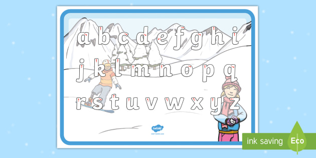 Winter-Themed Alphabet Letter Formation Activity Mat