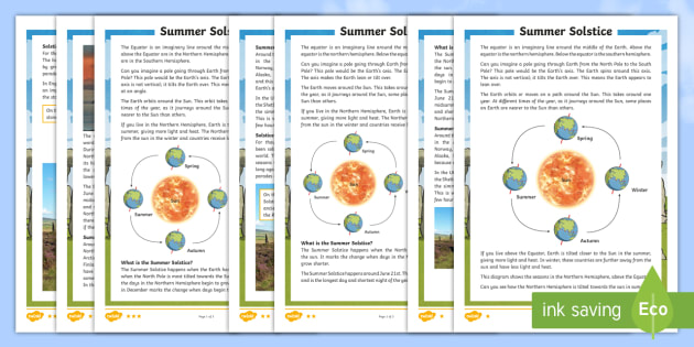 Summer Solstice CfE Second Level Differentiated Fact File