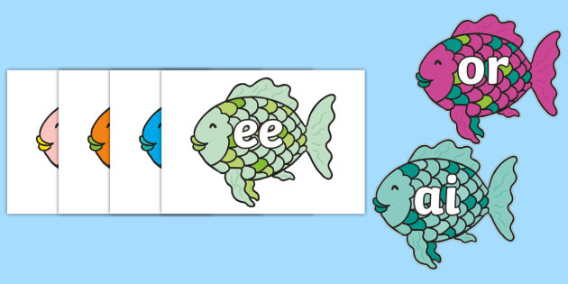 Phase 3 Phonemes on Fish to Support Teaching on The Rainbow Fish