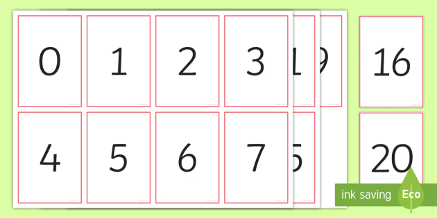 Entry Level Number Cards (teacher made)